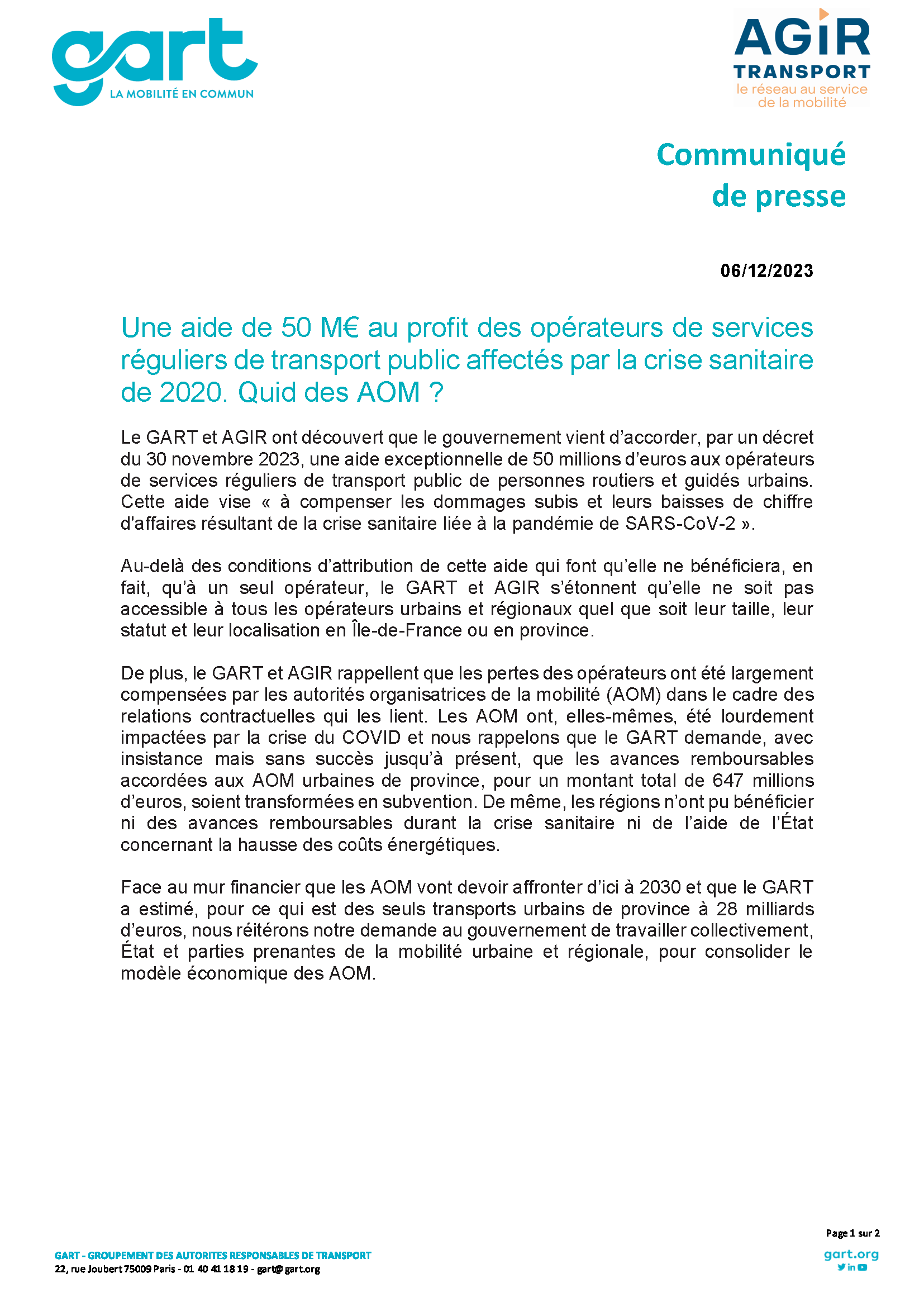 AGIR Transport - Le réseau au service de la mobilité